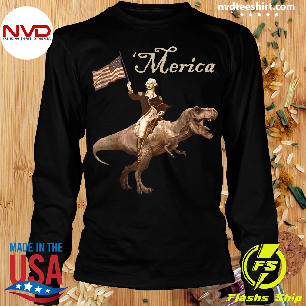 Official George Washington Riding A Tyrannosaurus Rex Merica Trex T ...