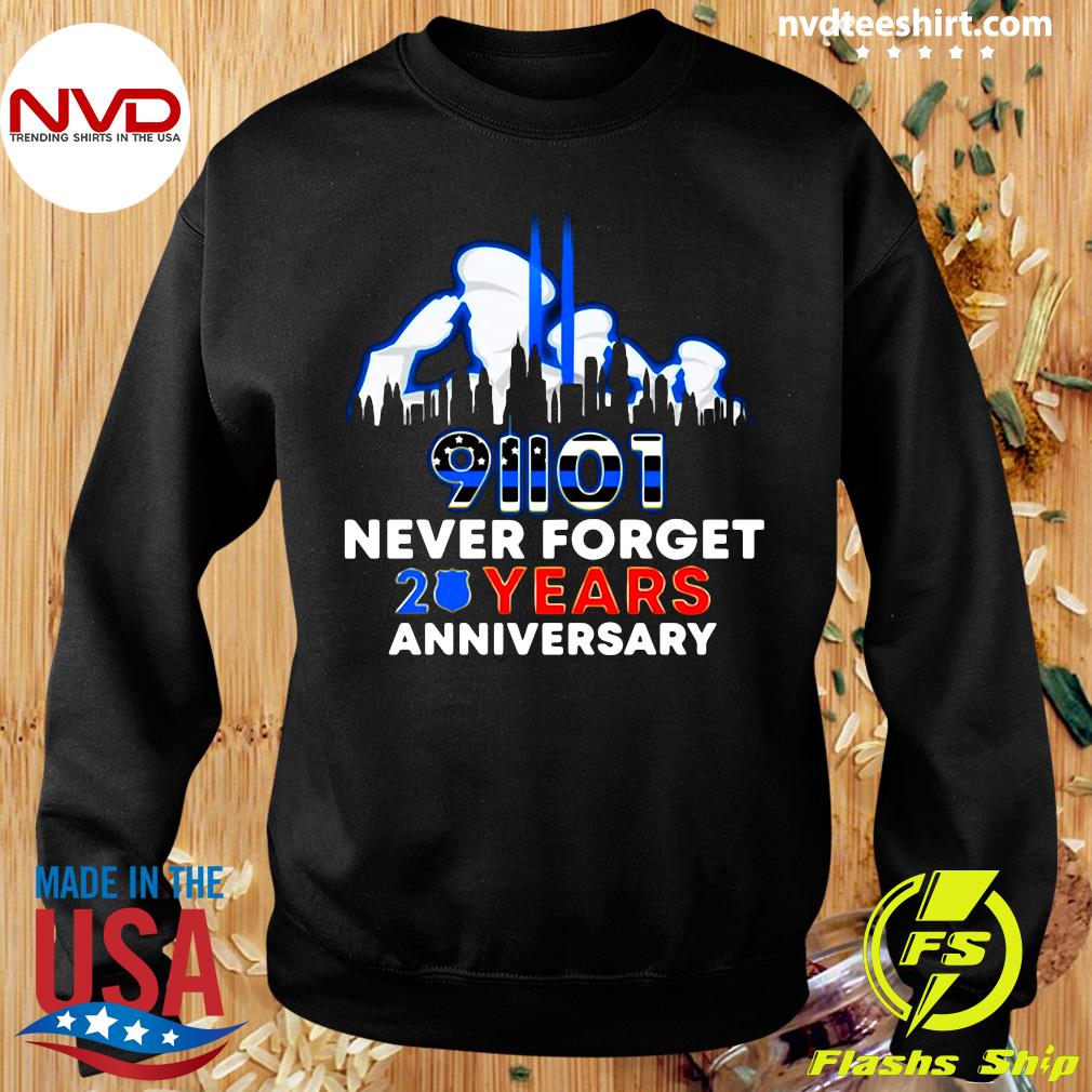 Official Police Never Forget 9 11 20th Anniversary T-shirt - NVDTeeshirt