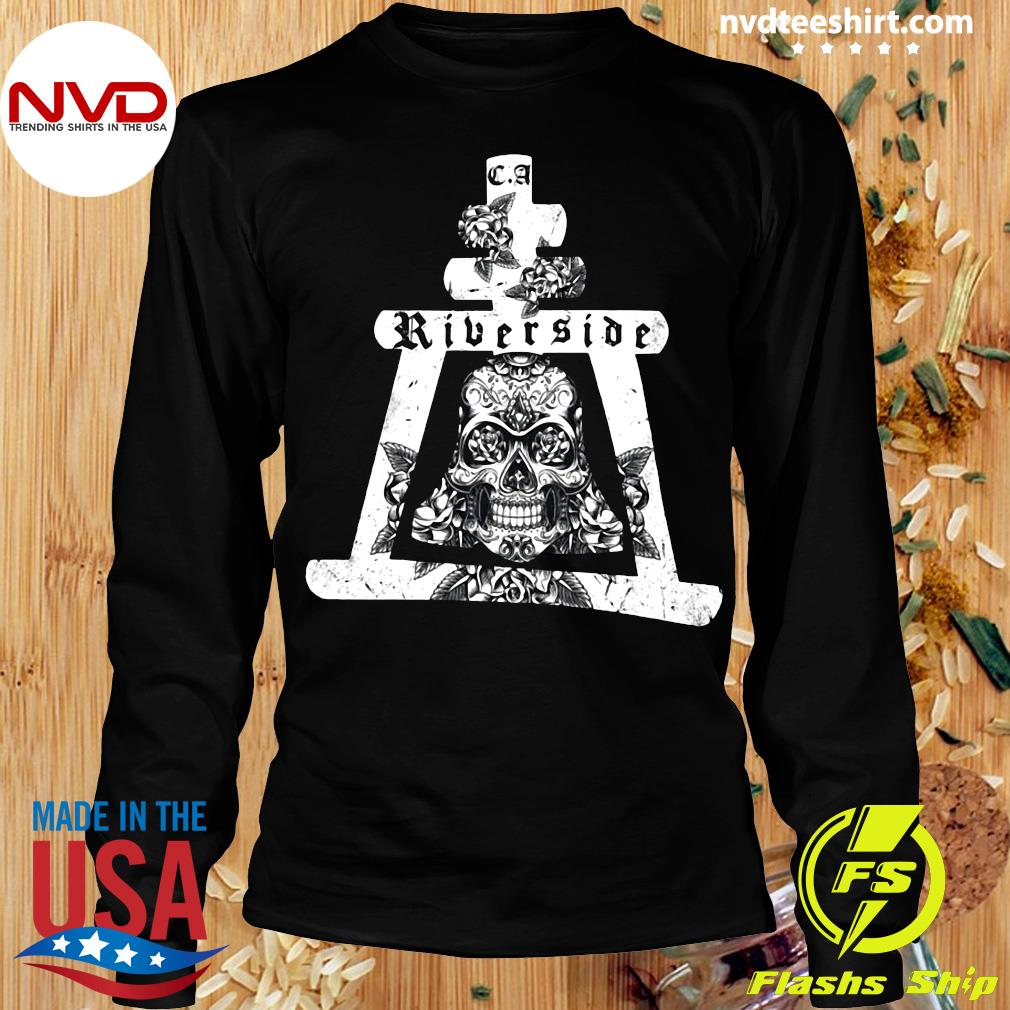 Official Riverside California Mission Bell Skull T-shirt - NVDTeeshirt