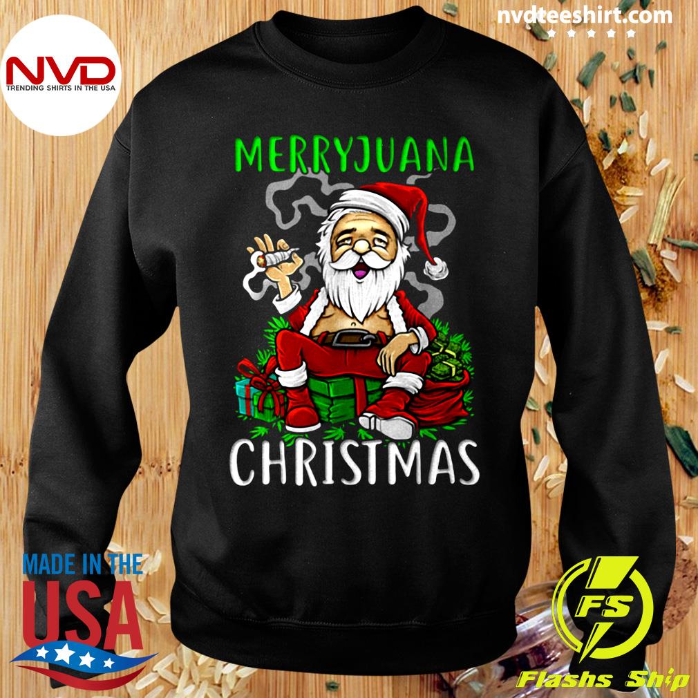 Official Santa Smoking Weed Marijuana Christmas T-shirt - NVDTeeshirt