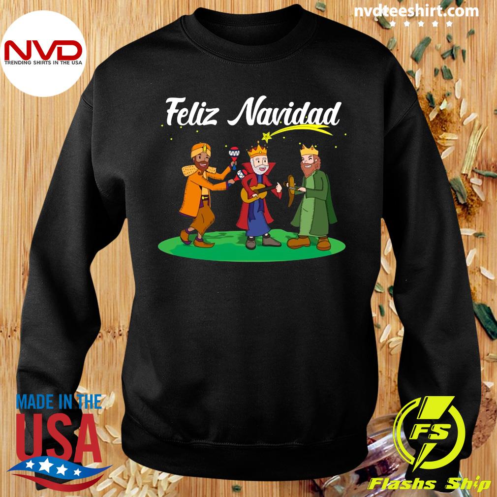 Feliz Navidad Los Tres Reyes Magos Three Wise Men Kings Shirt - NVDTeeshirt