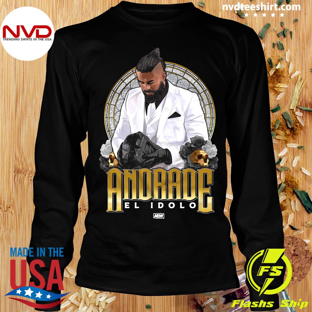 Official Andrade El Idolo Black Mask T-shirt - NVDTeeshirt