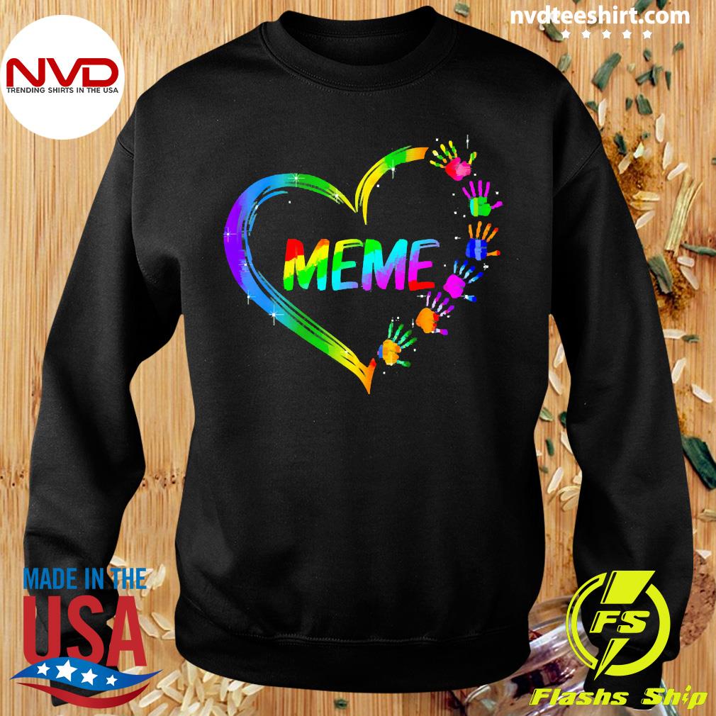Gradient Heart Shape Meme Shirt - NVDTeeshirt