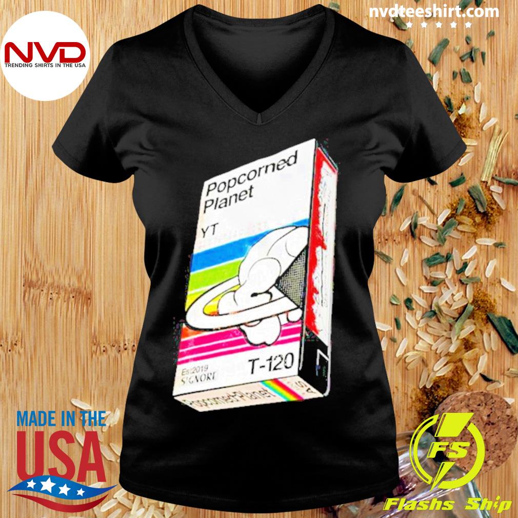 Popcorned Planet Vhs Sleeve Shirt - NVDTeeshirt