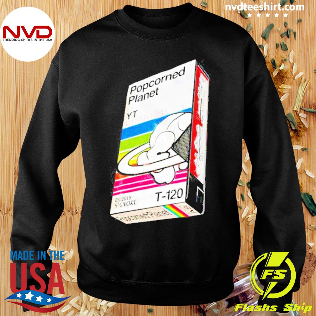 Popcorned Planet Vhs Sleeve Shirt - NVDTeeshirt