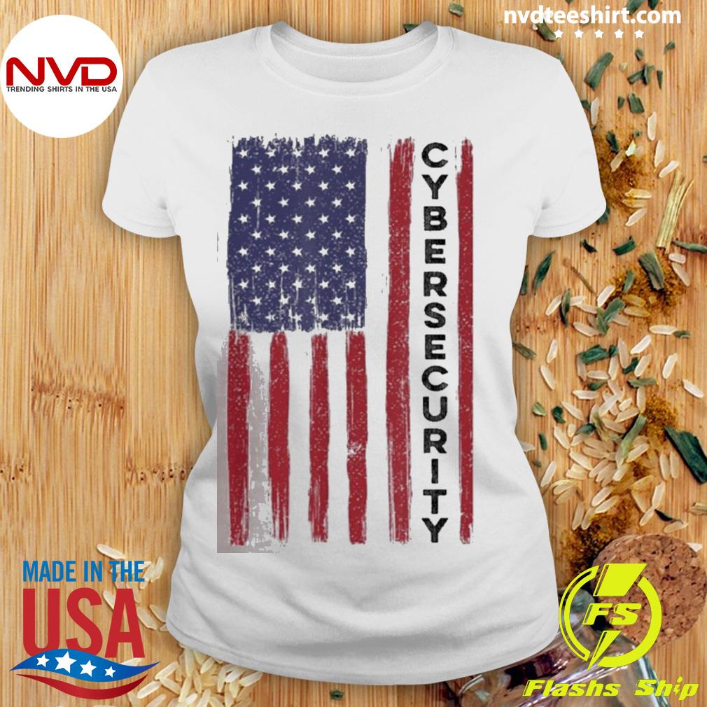 Cybersecurity US Flag Distressed Shirt - NVDTeeshirt