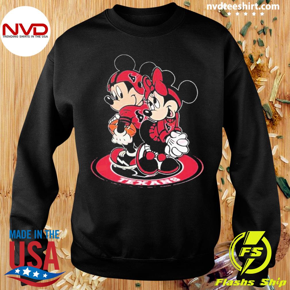 NFL Houston Texans Mickey Mouse And Minnie Mouse Shirt - NVDTeeshirt