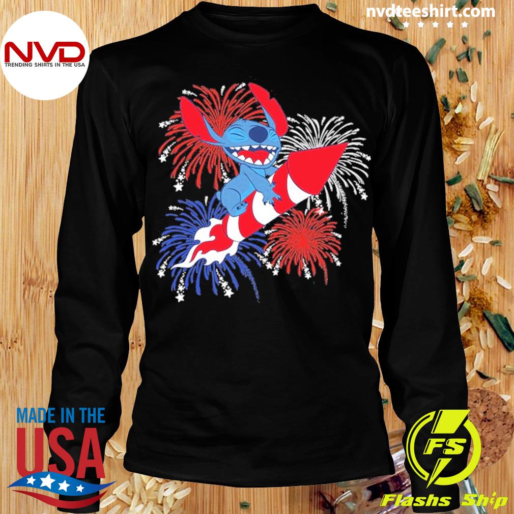 Disney Lilo & Stitch 4Th Of July Stitch Fireworks Rider Shirt - NVDTeeshirt