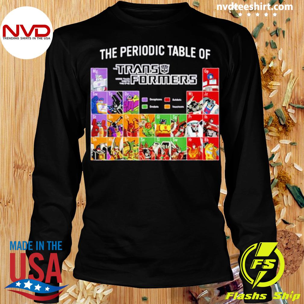 The Periodic Table Of Transformers Shirt - NVDTeeshirt