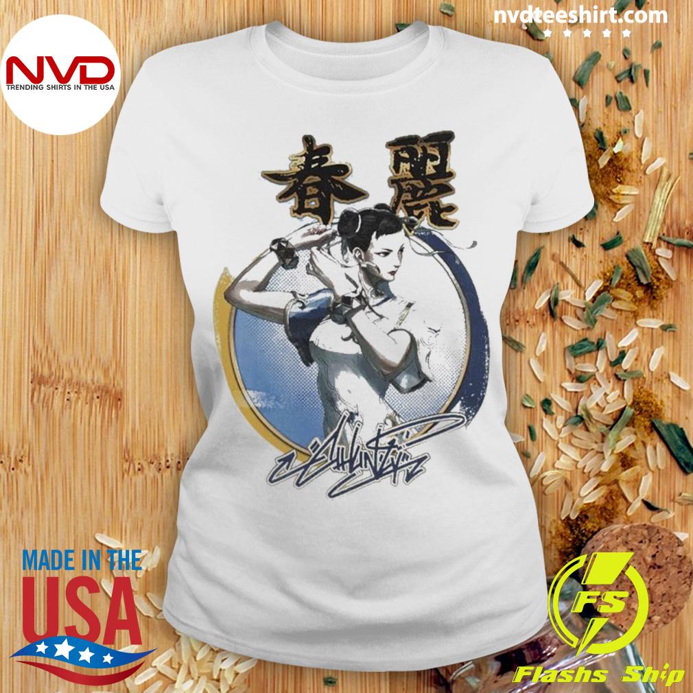 Street Fighter Chun Li Bow Chambray Shirt - NVDTeeshirt