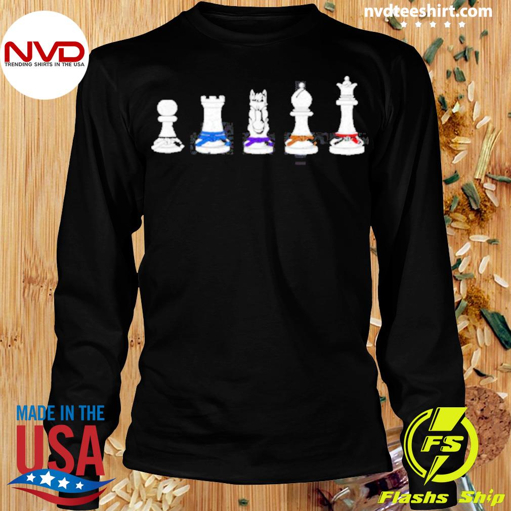Chess Pieces With Jiu Jitsu Belts Color For Bjj Fighter Shirt - NVDTeeshirt