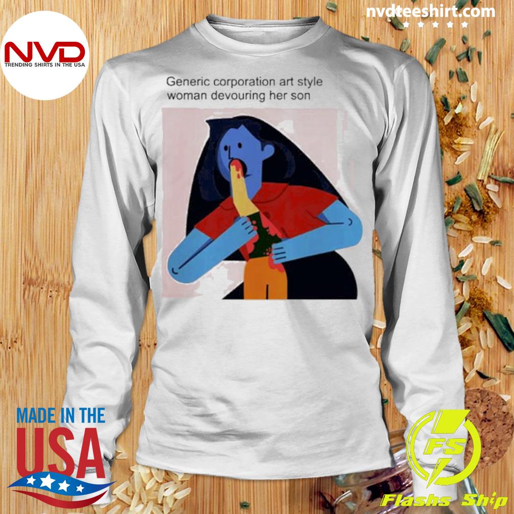 Generic Corporate Art Style Woman Devouring Her Son Shirt - NVDTeeshirt