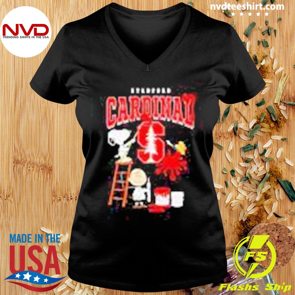 Peanuts Charlie Snoopy Woodstock Wall Paint Stanford Cardinal Shirt ...