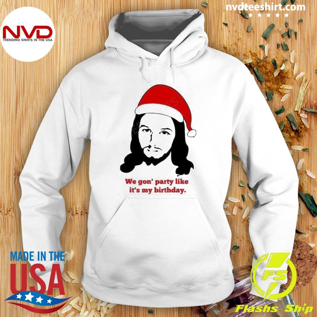 Birthday Jesus Rapper Meme Christmas Shirt - NVDTeeshirt