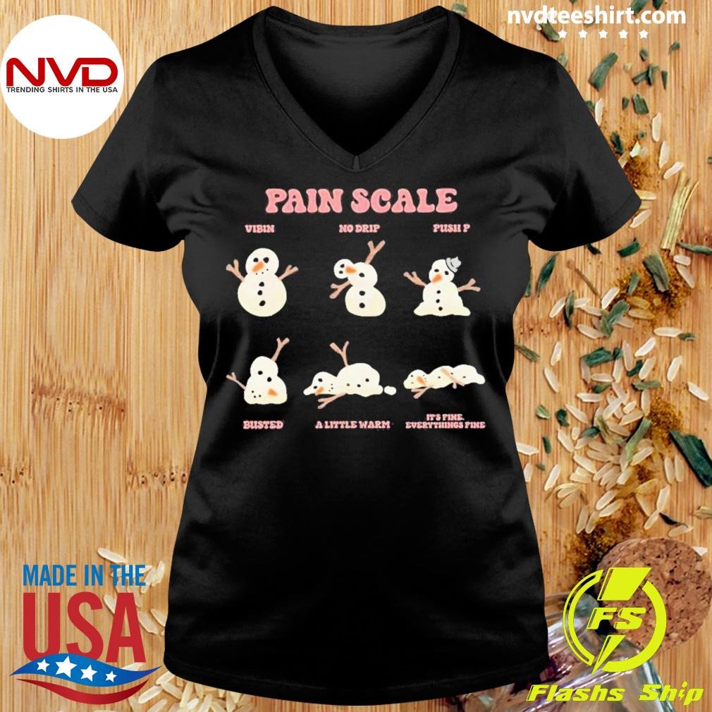 Pain Scale Snowman For Christmas Nurse Shirt - NVDTeeshirt