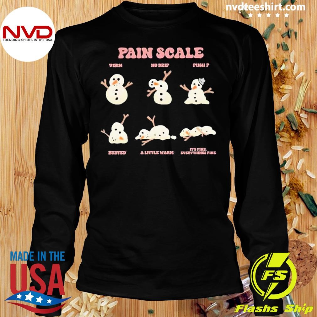 Pain Scale Snowman For Christmas Nurse Shirt - NVDTeeshirt