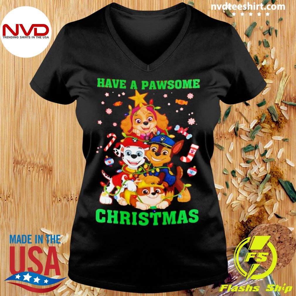 Paw Patrol Have A Pawsome Christmas Holiday Shirt - NVDTeeshirt