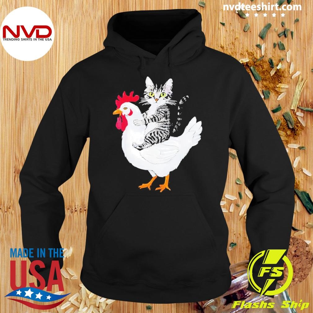 Cat Riding Chicken Meme Shirt - NVDTeeshirt