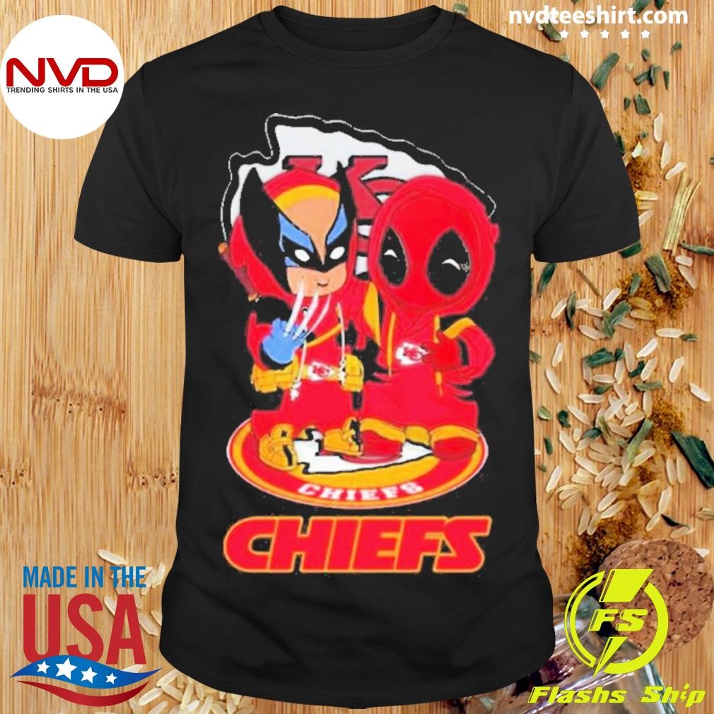 Friends Marvel Deadpool Wolverine Kansas City Chiefs Shirt - NVDTeeshirt