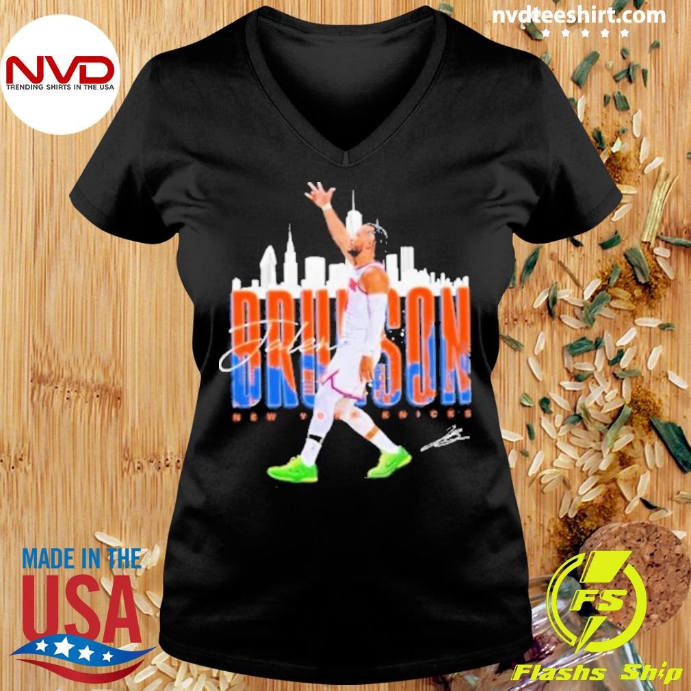 Jalen Brunson New York Knicks Skyline Signature Shirt - NVDTeeshirt