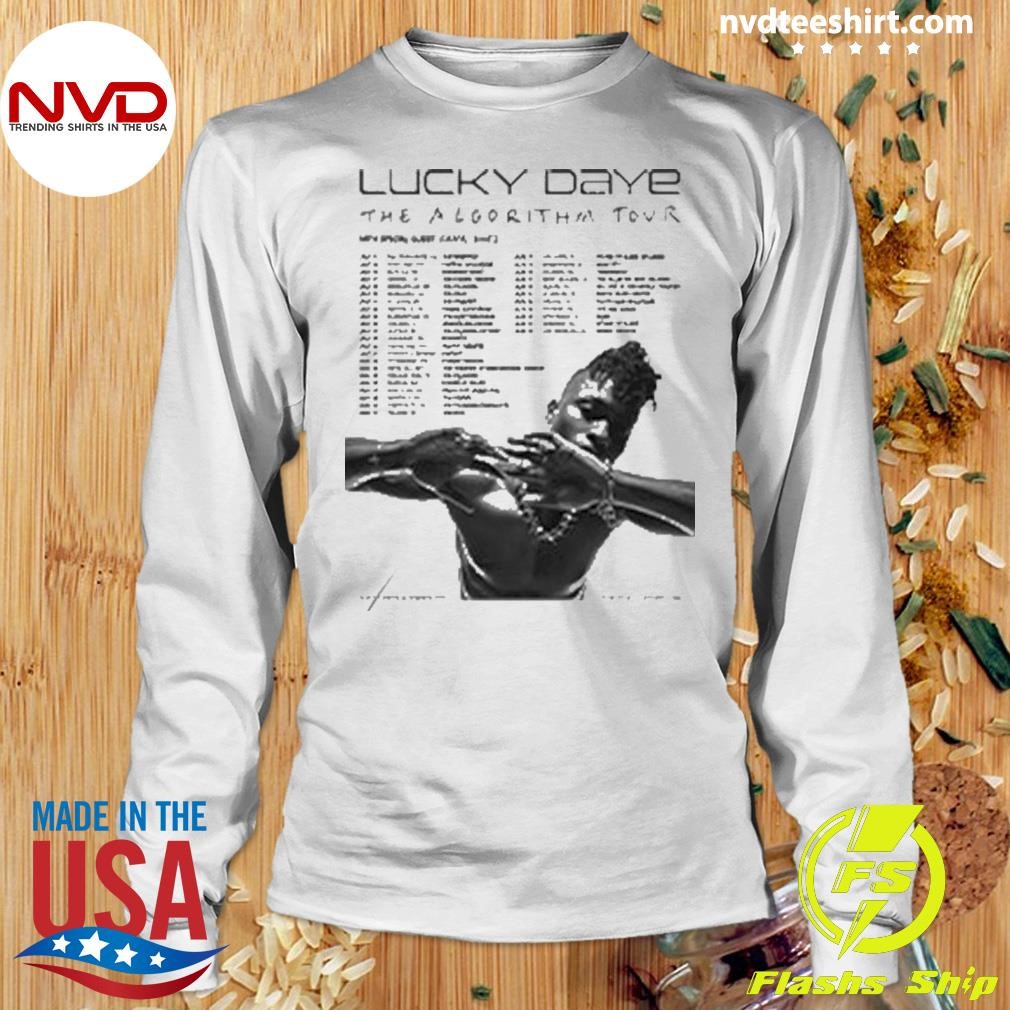 Lucky Daye The Algorithm Tour 2024 Tour Date Fan Gifts Shirt - NVDTeeshirt