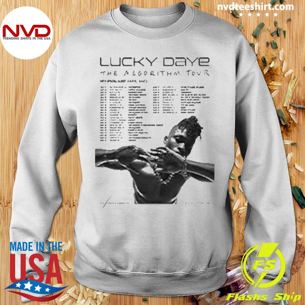 Lucky Daye The Algorithm Tour 2024 Tour Date Fan Gifts Shirt - NVDTeeshirt