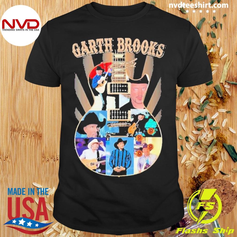 Tour 2024 Garth Brooks Guitar Signature Shirt - NVDTeeshirt