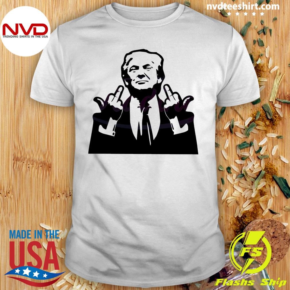 Donald Trump Middle Finger Funny Meme Shirt - NVDTeeshirt Donald Trump Middle Finger Funny Meme Shirt - NVDTeeshirt