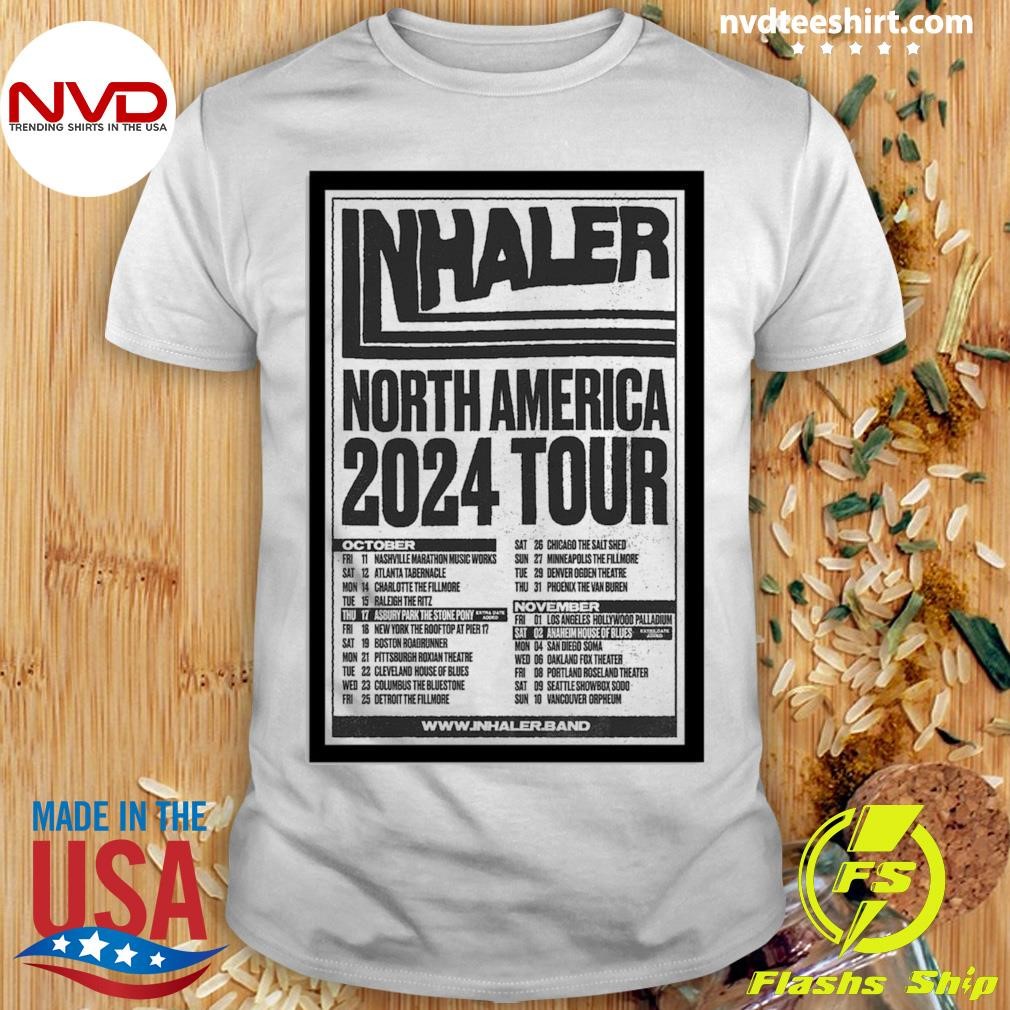 Inhaler North America 2024 Tour Poster Shirt - NVDTeeshirt