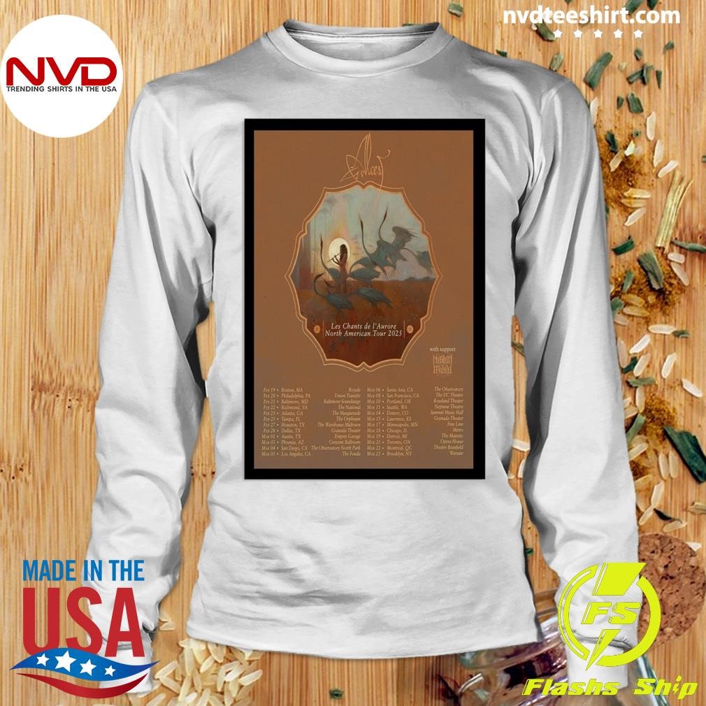 Alcest Les Chants De L'Aurore North America Tour 2025 Shirt - NVDTeeshirt