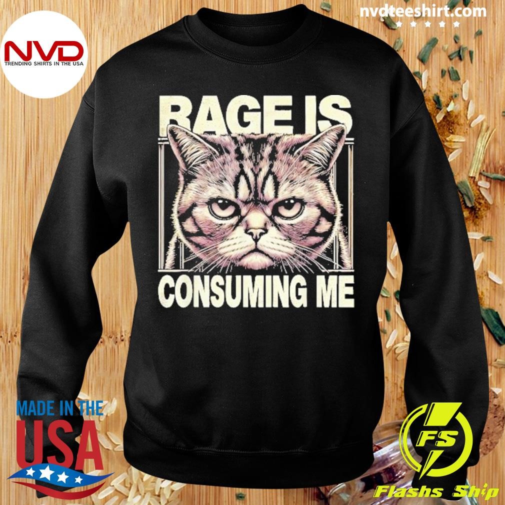 Rage Is Consuming Me Cat Meme 2024 Shirt - NVDTeeshirt