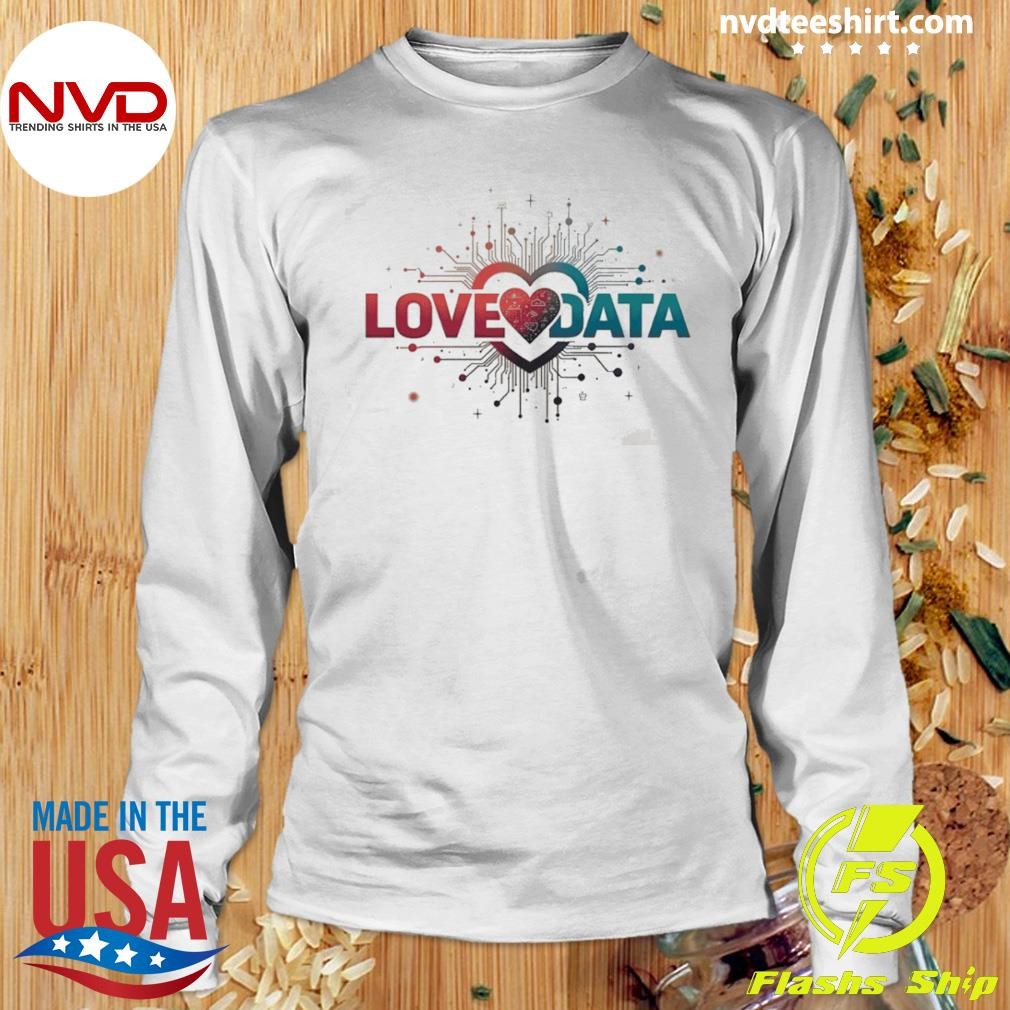 Heart and Technology With Love Data 2025 Shirt - NVDTeeshirt