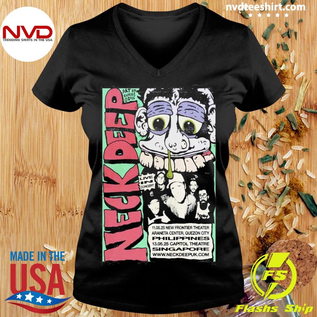 Neck Deep Live In Concert Art By Rickers 2025 Shirt - NVDTeeshirt