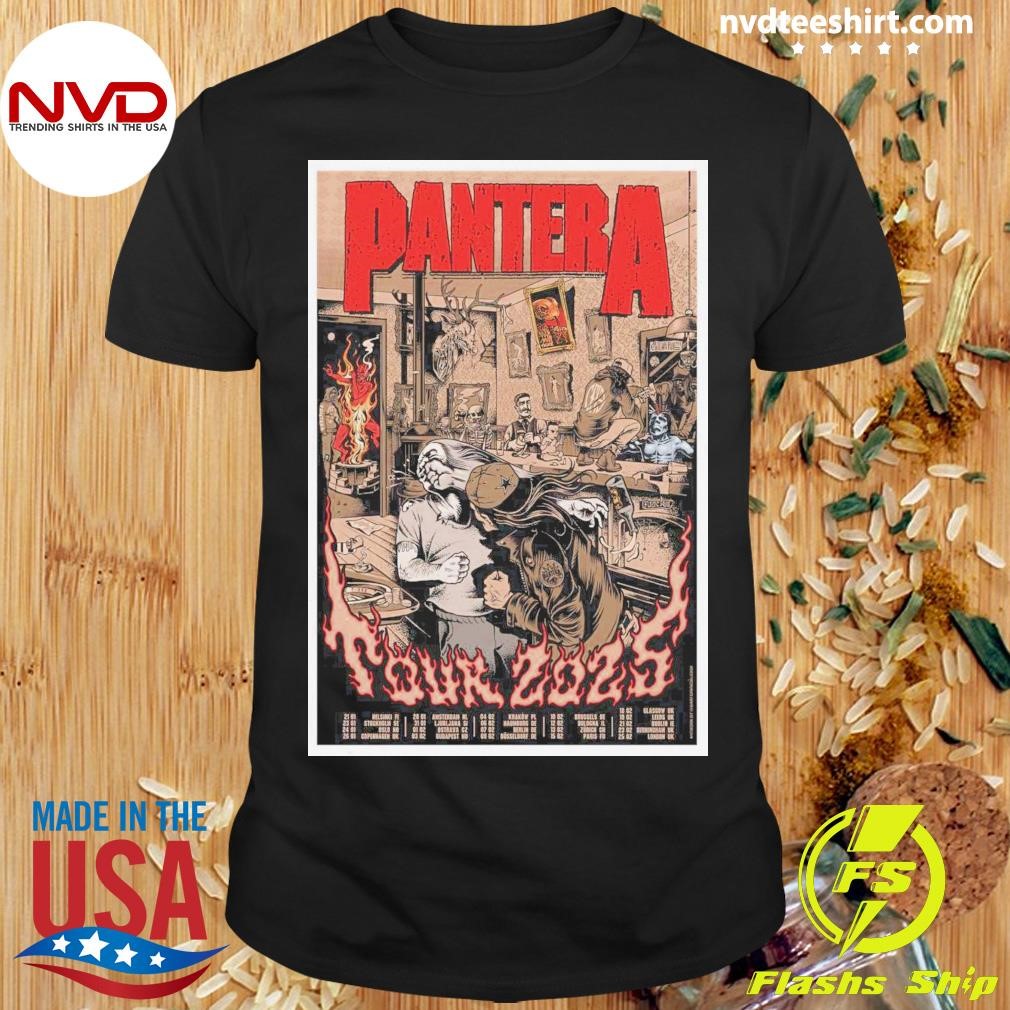Pantera Concert Tour 2025 Poster Shirt - NVDTeeshirt