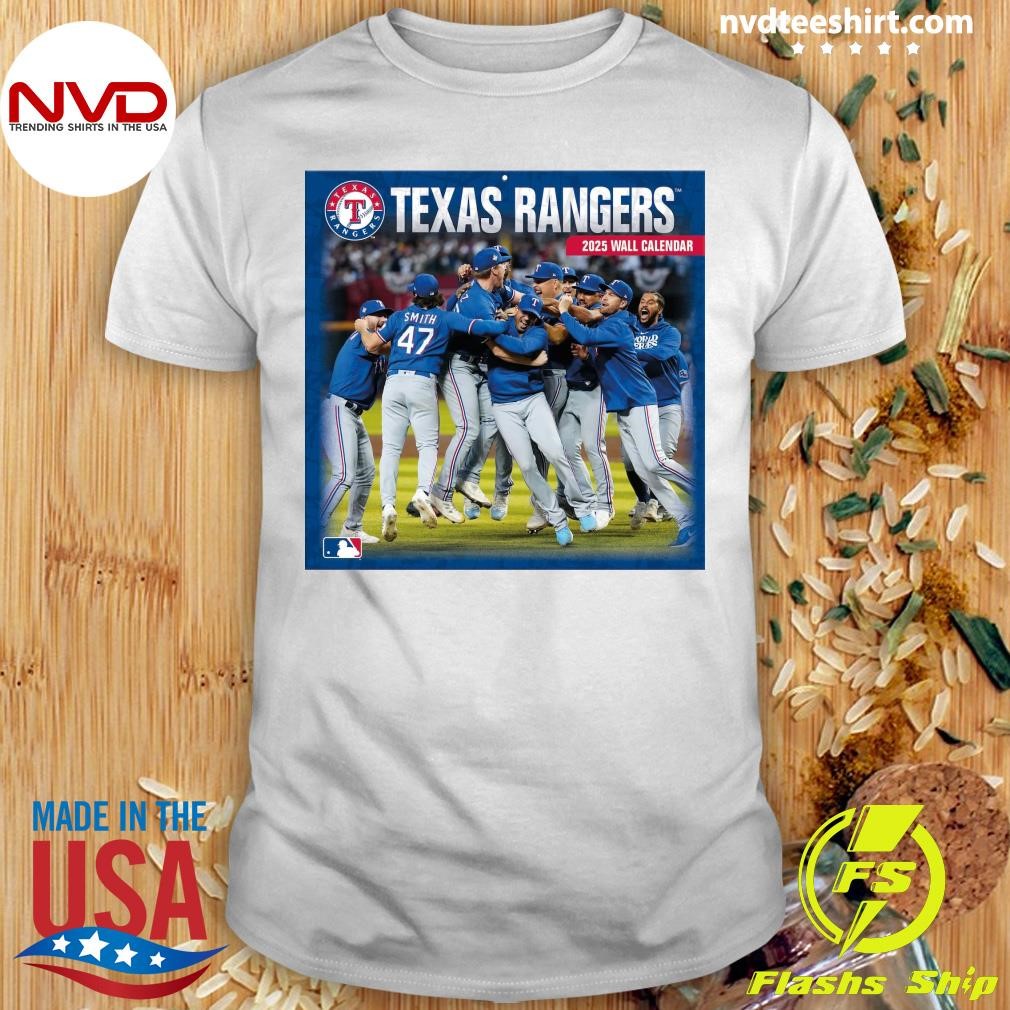Texas Rangers 2025 Wall Calendar Shirt - NVDTeeshirt