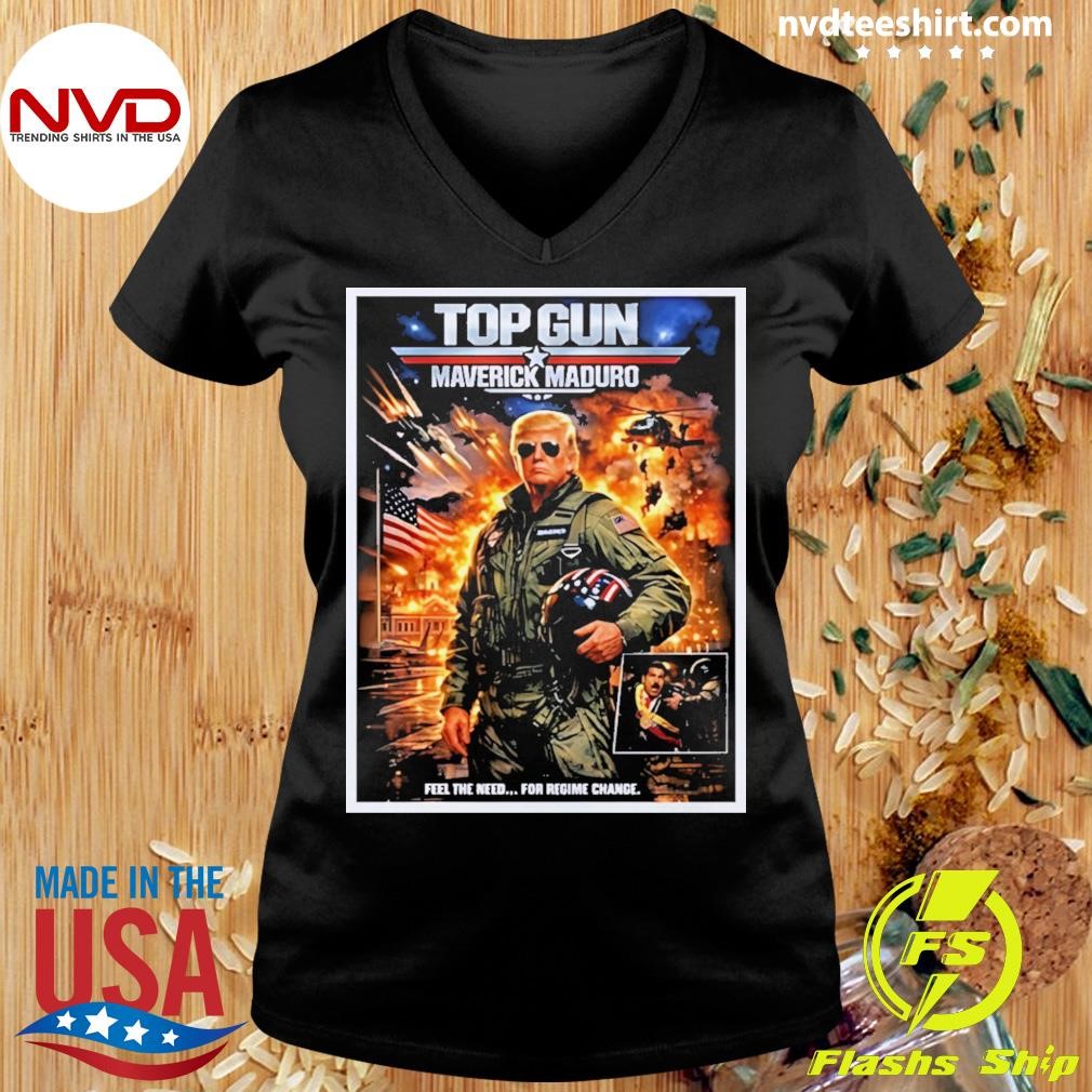Top Gun Maverick Maduro Donald Trump fighter jet Shirt - NVDTeeshirt