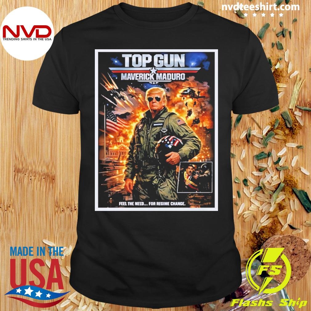 Top Gun Maverick Maduro Donald Trump fighter jet Shirt - NVDTeeshirt
