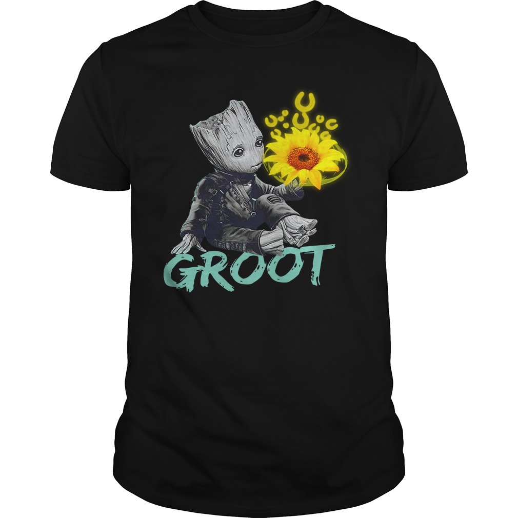 Baby Groot Sunflower Magnet Shirt, Ladies tee, Hoodie and Sweatshirt