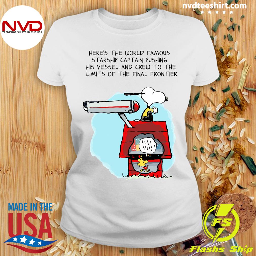 Snoopy Here's The World Famous Starship Captain Pushing His Vessel And ...